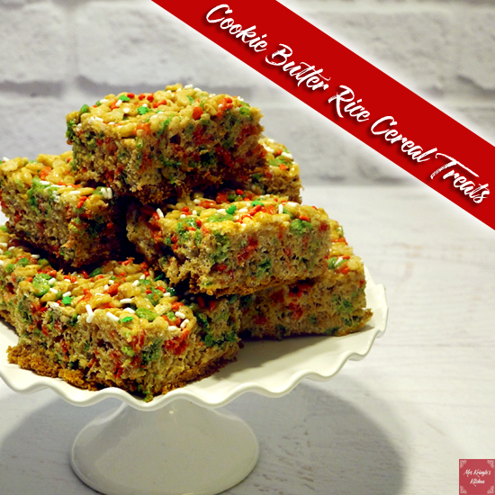 Cookie Butter Rice Cereal Treats | Mrs Kringle's Kitchen