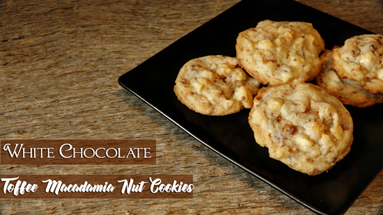 White Chocolate Toffee Mac Nut Cookies | Mrs Kringle's Kitchen