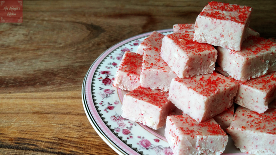 Strawberries & Cream Fudge | Mrs Kringle's Kitchen